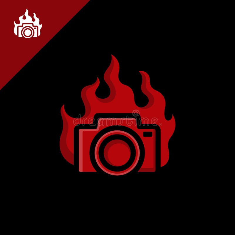 Camera ans fire logo stock vector. Illustration of logo - 246681081