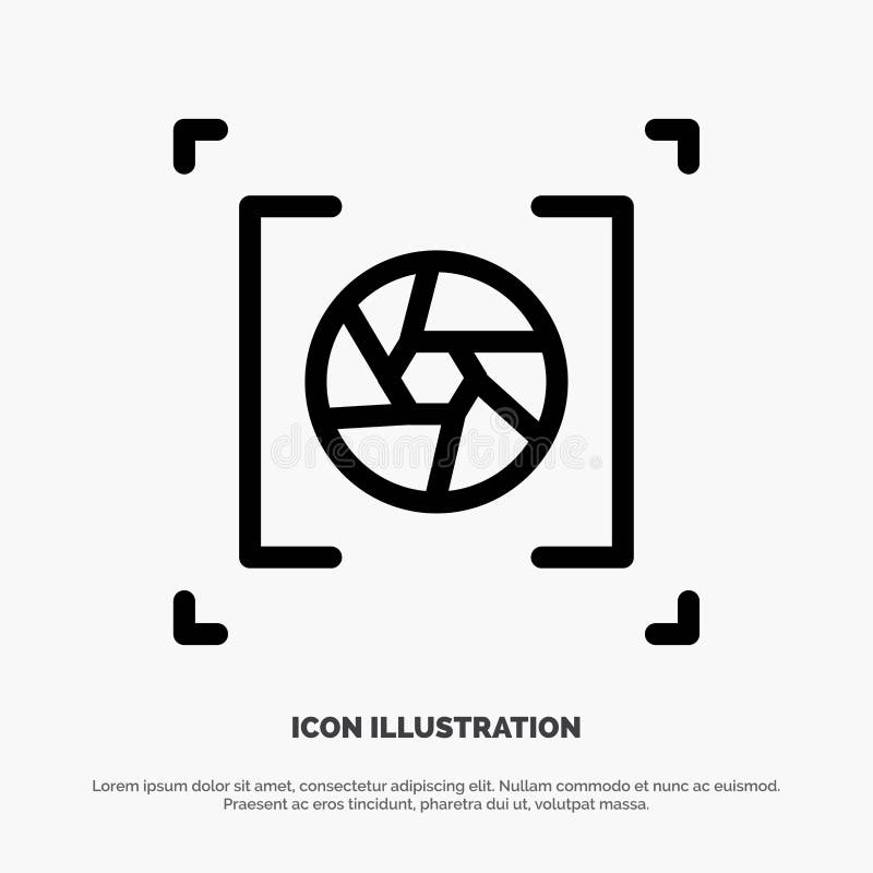 Camera, Aperture, Lens, Photography Line Icon Vector Stock Vector ...