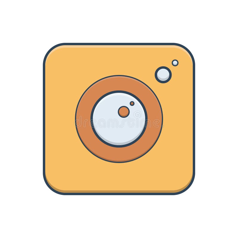 Color Illustration Icon for Camera App, Photography and Focus Stock ...