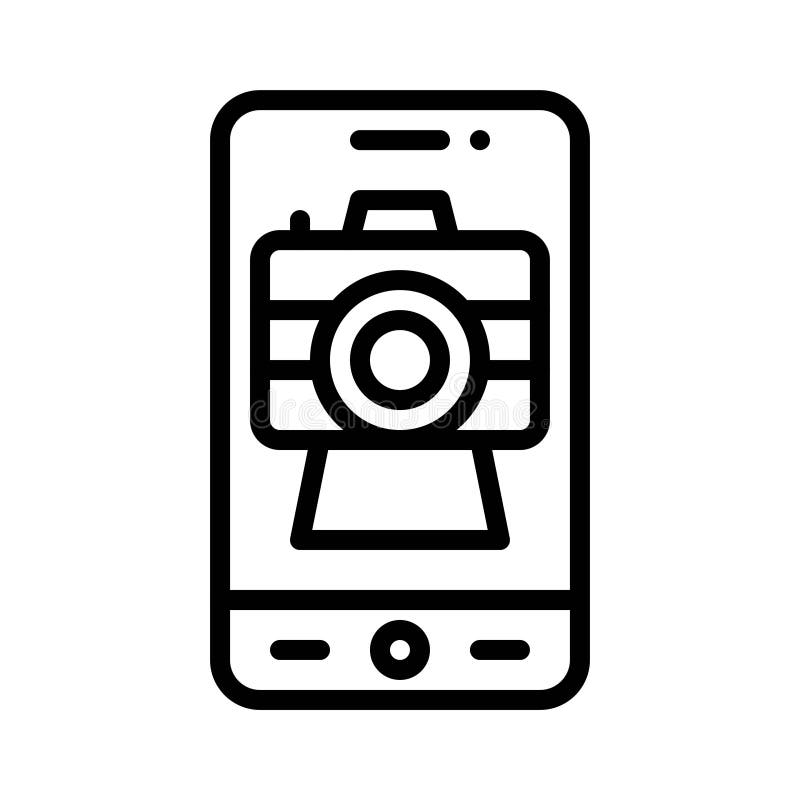 Camera App Icon, Mobile Application Vector Illustration Stock Vector ...