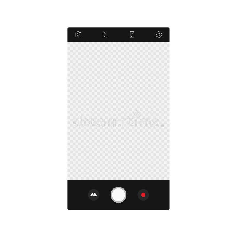 Camera App Screen Interface. Vector Mockup Photo Composer. Stock Vector ... Camera App Screen Interface. Vector Mockup Photo Composer. Stock Vector ...