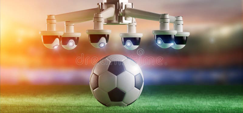 Camera Assistance for the Refereeing of Football Match Concept - Stock ...