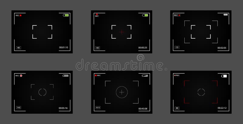 Camera View and Focusing Screen Recording Video. Camera Frame ...