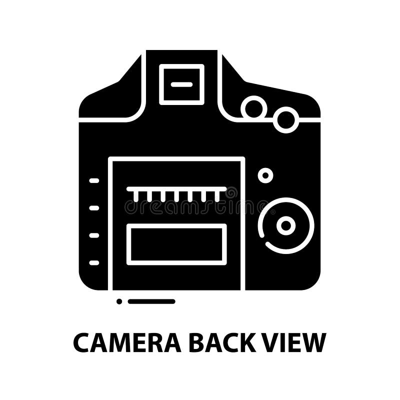 Camera Top View Icon, Linear Isolated Illustration, Thin Line Vector ...