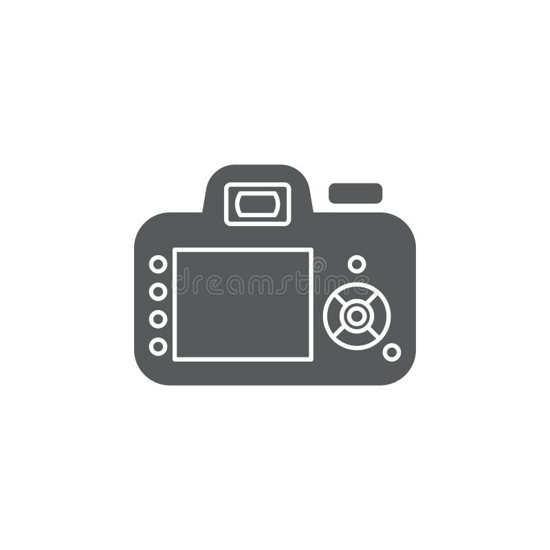 Camera Back with Viewfinder Screen Vector Icon Symbol Isolated on White ...