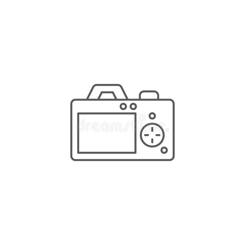 Camera Back with Viewfinder Screen Vector Icon Symbol Isolated on White ...