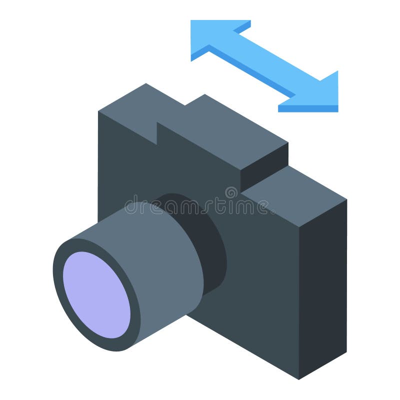 Camera Backup Icon, Isometric Style Stock Vector - Illustration of ...