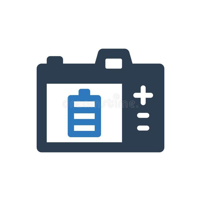Camera Battery Icon stock illustration. Illustration of battery - 388325342
