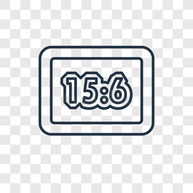 Camera Big Screen Size Concept Vector Linear Icon Isolated on Tr Stock ...