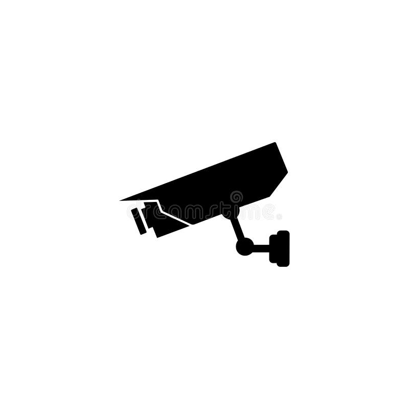 Camera Black Sign Icon, Surveillance. Vector Illustration Eps 10 Stock ...