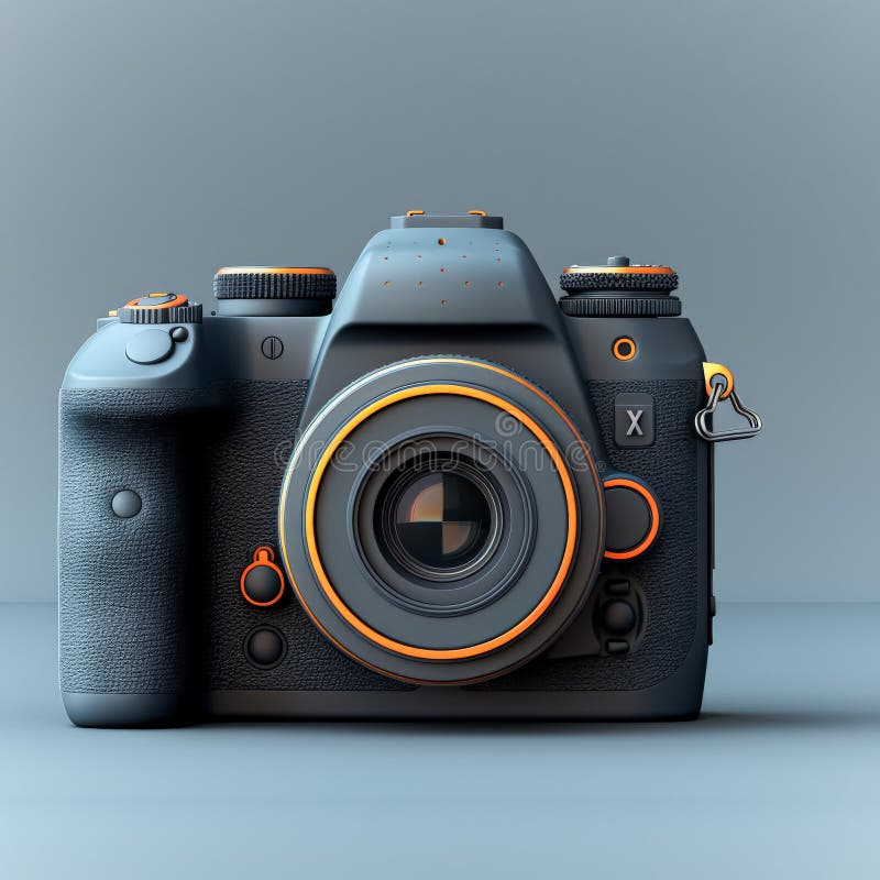 A Camera with a Black and White Design. Stock Photo - Image of ...