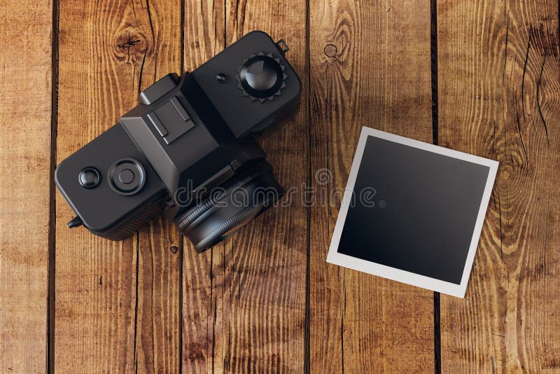 Old Camera & Blank Photopaper Stock Image - Image of photograph, 1980: ...