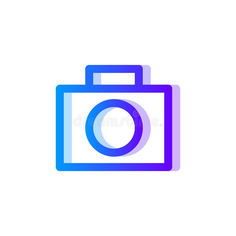 Camera Blue Purple Gradient Icon Stock Illustration - Illustration of ...