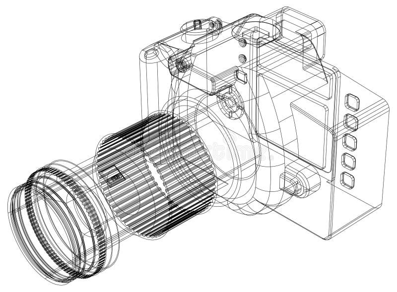 Camera Lens Blueprint Stock Illustrations – 271 Camera Lens Blueprint ...