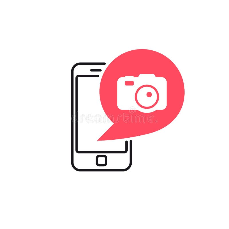 Camera with Bubble Text , Sketch Vector. Stock Vector - Illustration of ...