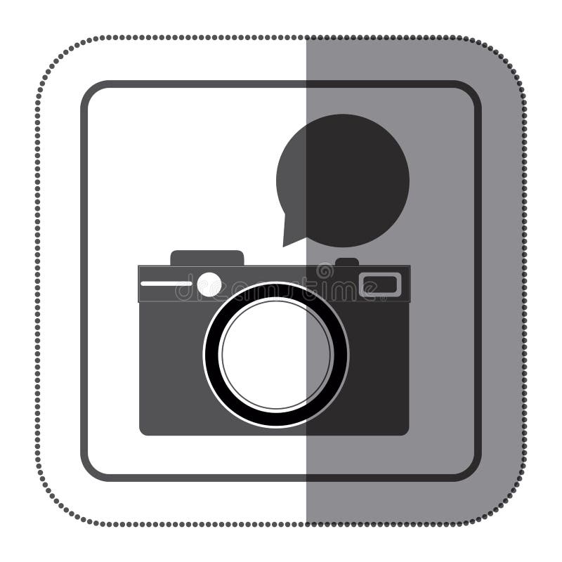 Camera with Bubble Text , Sketch Vector. Stock Vector - Illustration of ...
