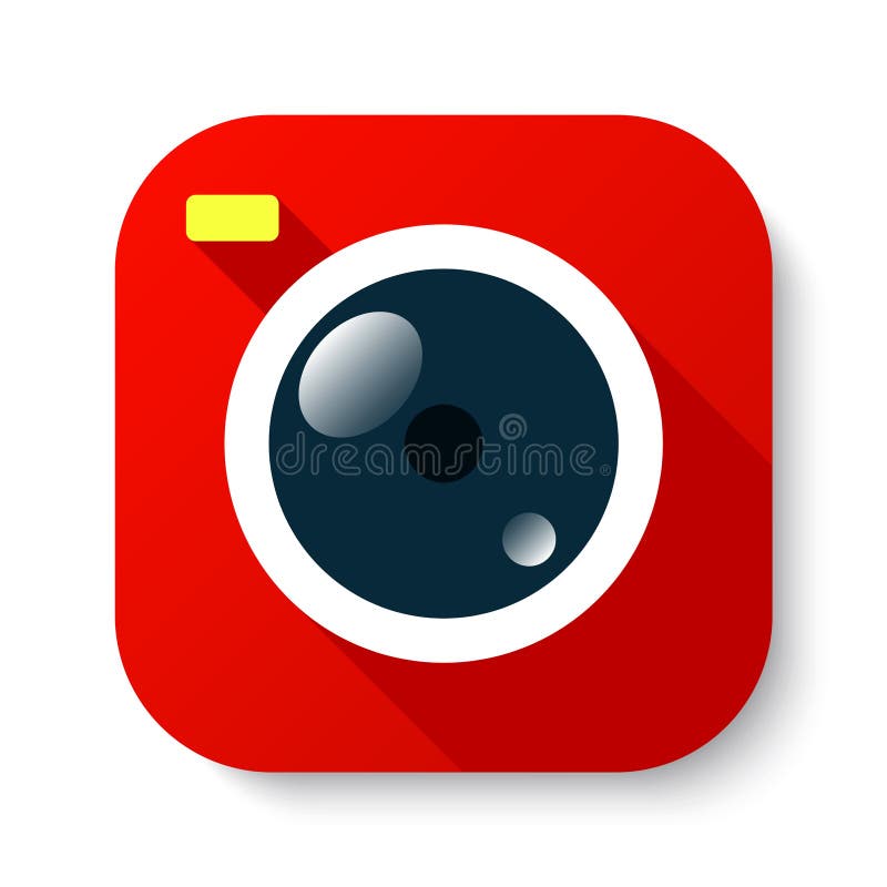 Camera button stock vector. Illustration of camera, apps - 123118112