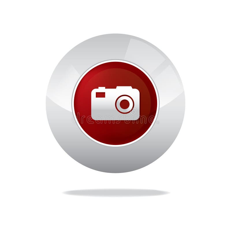 Camera Button. Vector Illustration Decorative Design Stock Vector ...