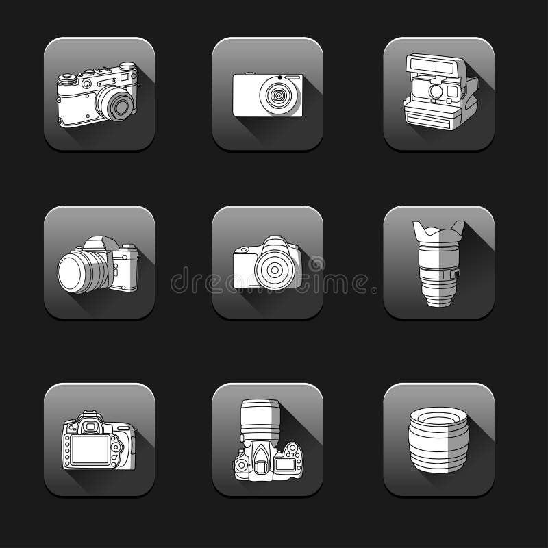 Camera buttons GS stock illustration. Illustration of lens - 51918835