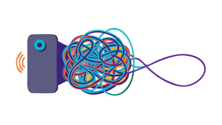 Camera Cable Issue Icon, Visual Signal Problem, Vector Design ...