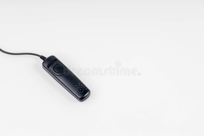 Camera Cable Remote Switch Control Isolated on White Background. Remote ...