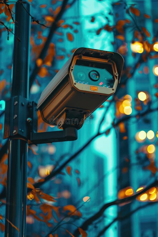 A Camera Captures an Angle from the Top of a Pole Stock Photo - Image ...