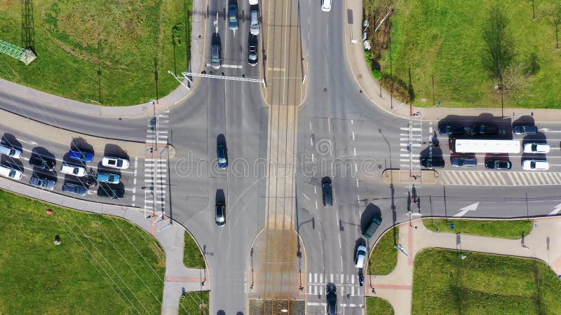 Traffic Congestion at an Intersection in a Busy Urban Area Showcasing ...