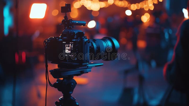 A Camera Captures an Interview in a Television Studio with an Artistic ...