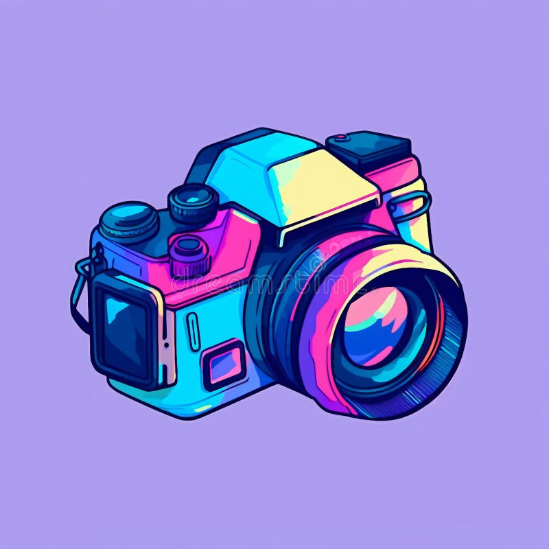 Camera Cartoon Graphic Image Colorful Illustration Stock Illustration ...