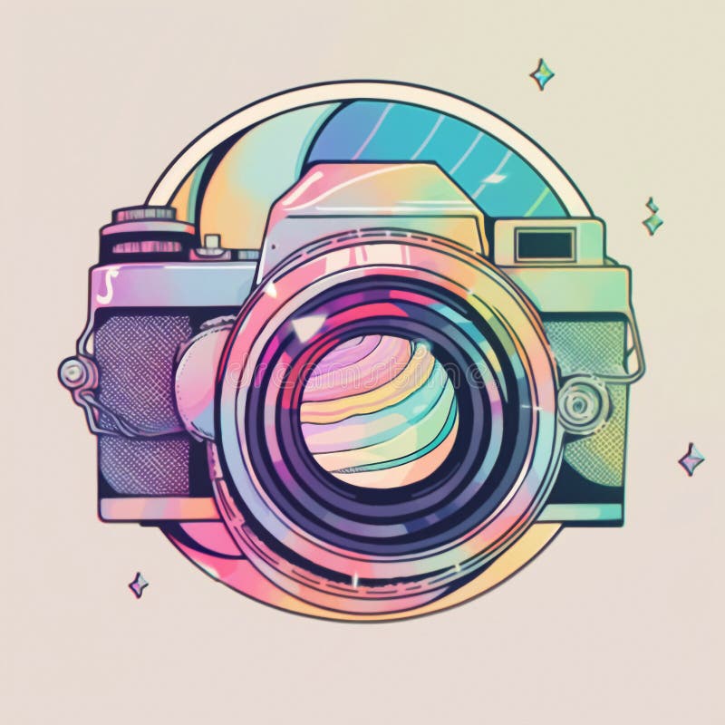 Camera Cartoon Graphic Image Colorful Illustration Stock Illustration ...