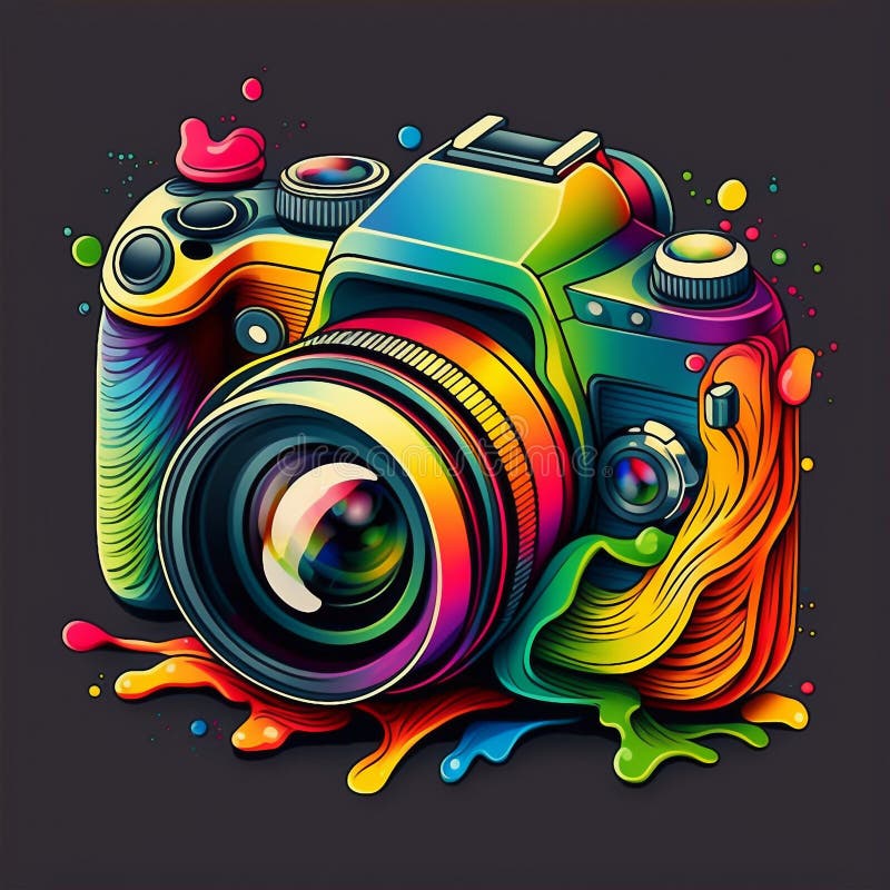 Camera Cartoon Graphic Image Colorful Illustration Stock Illustration ...