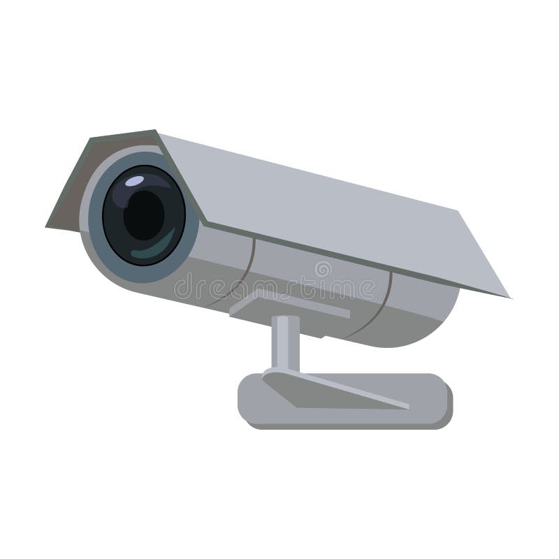 Camera Cctv Vector Icon.Cartoon Vector Icon Isolated on White ...