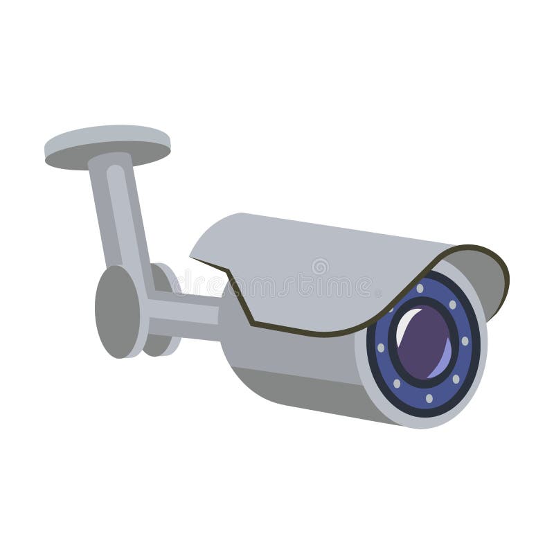 Camera Cctv Vector Icon.Cartoon Vector Icon Isolated on White ...