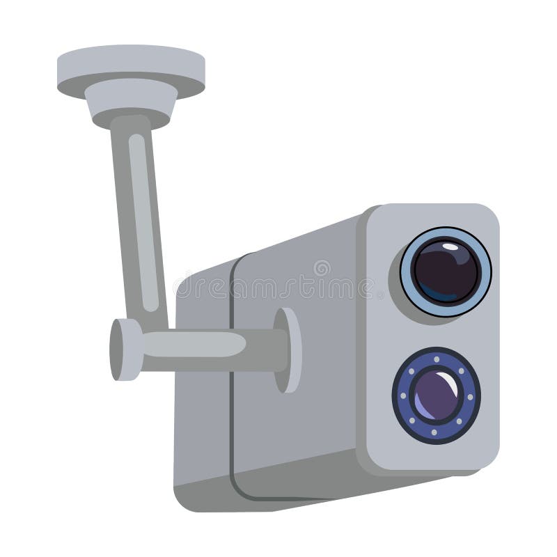 Camera Cctv Vector Icon.Cartoon Vector Icon Isolated on White ...