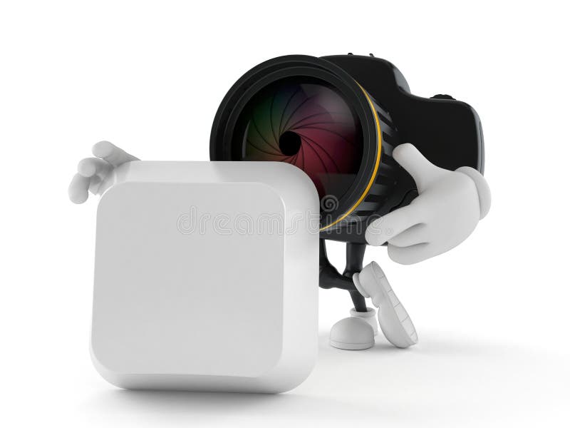 Camera Character with Blank Keyboard Key Stock Illustration ...