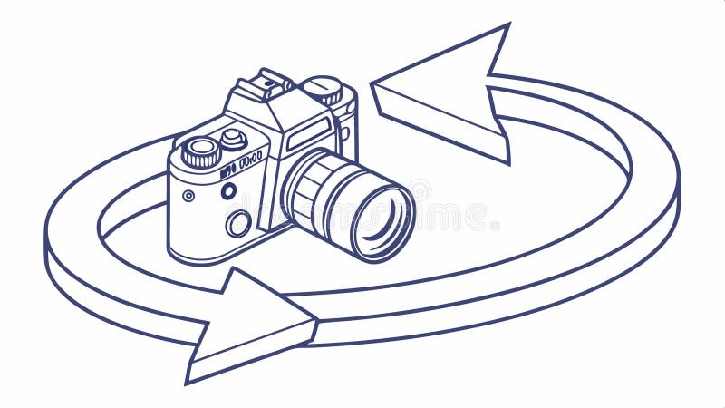 Camera with Circular Arrow, Photography and Process for Workflow and ...