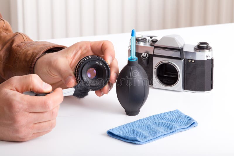 Camera cleaning stock image. Image of removing, dust - 61117647