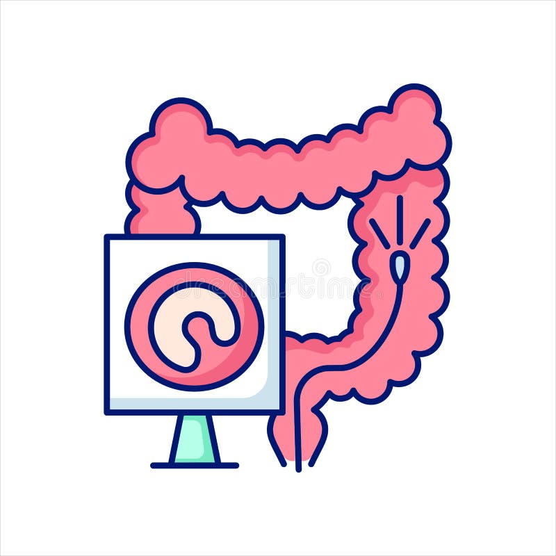 Camera, Colonoscopy, Proctoscopy, Color Icon Stock Vector ...