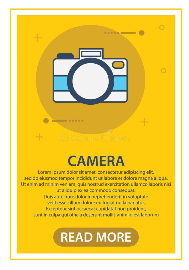 Camera Concept Banner Illustration with Icon Stock Vector ...