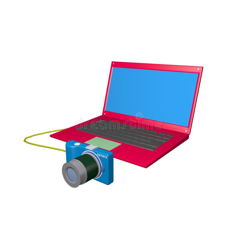 Camera connection computer stock illustration. Illustration of ...