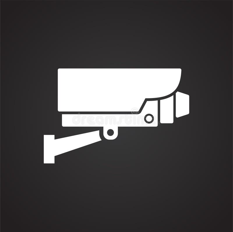 Camera Control Icon on Black Background for Graphic and Web Design ...