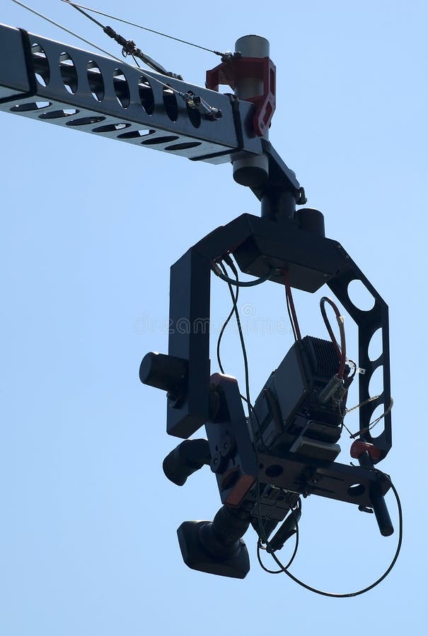 Camera crane on street stock photo. Image of boom, digital - 66458302