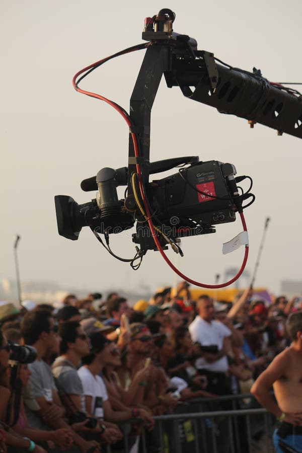 Camera Crane editorial stock image. Image of flying, event - 23511369