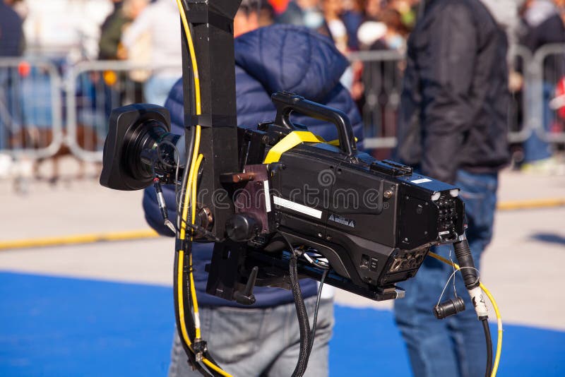 Camera on the Crane in the Set Stock Photo - Image of channel, cinema ...