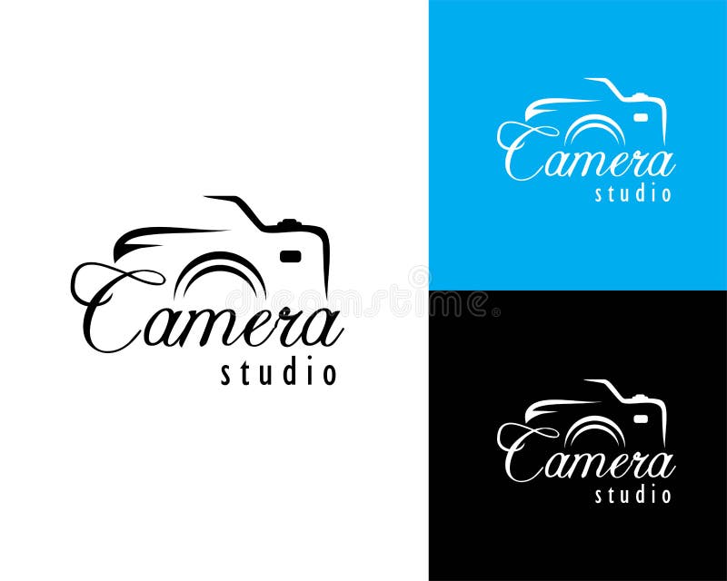 Camera Creative Logo Art Draw Design Black Stock Illustration ...