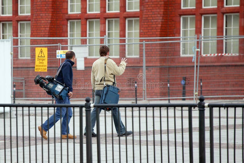 Camera Crew stock photo. Image of location, shoots, walk - 25576