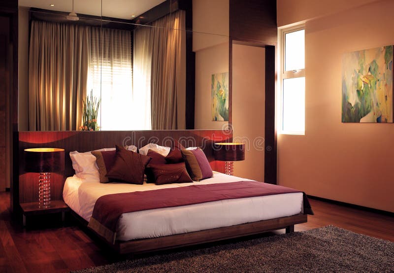Camera da letto di lusso fotografia stock. Immagine di lussuoso - 17935380