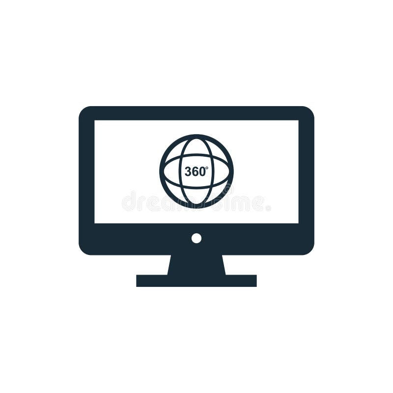 Camera 360 Degree and Screen Icon Design Template Elements Stock Vector ...