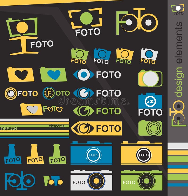 Camera design elements stock vector. Illustration of electroni - 20840665