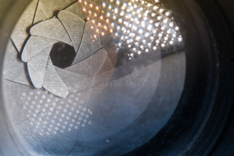 Camera Lens Aperture Blades Stock Photo - Image of picture, focus: 37178216